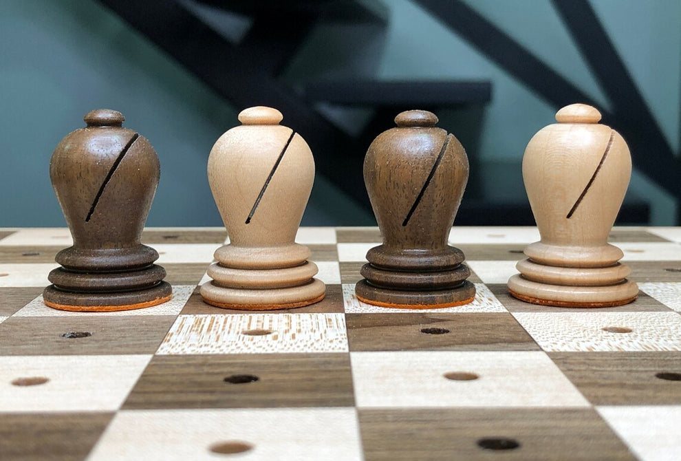 Exclusive mini Tal chess set reproduction – ERWoodLeather.Shop